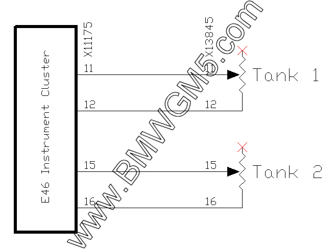 BMW E46 Fuel Level Sensor to Instrument Cluster